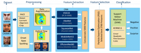 Micro-Expression Recognition by Using CNN Features with PSO Algorithm and SVM Methods | IIETA